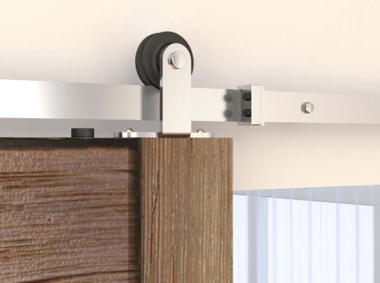 6 FT6″ FLAT TRACK KIT W/ TOP MOUNT HANGER, SATIN NICKEL – Orca Hardware